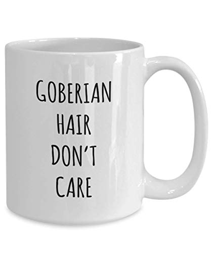 Funny Goberian Hair Don't Care Coffee Mug Tea Cup Mug for Dog Lovers Gag Mug for Men and Women