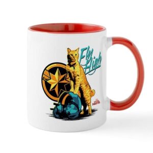 cafepress goose the cat captain marvel ceramic coffee mug, tea cup 11 oz