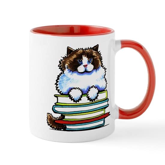 CafePress Ragdoll Cat Books Mugs Ceramic Coffee Mug, Tea Cup 11 oz