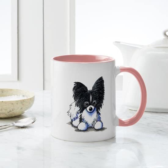 CafePress B/W Papillon Mug Ceramic Coffee Mug, Tea Cup 11 oz