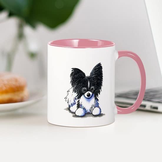 CafePress B/W Papillon Mug Ceramic Coffee Mug, Tea Cup 11 oz