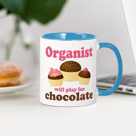 CafePress Funny Chocolate Organist Mug Ceramic Coffee Mug, Tea Cup 11 oz