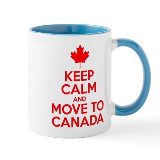 CafePress Keep Calm And Move To Canada Mugs Ceramic Coffee Mug, Tea Cup 11 oz