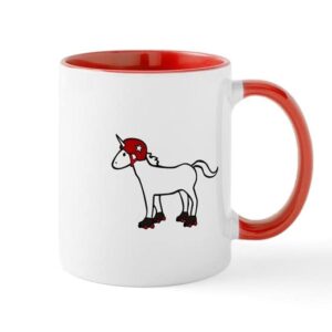 cafepress roller derby unicorn mugs ceramic coffee mug, tea cup 11 oz