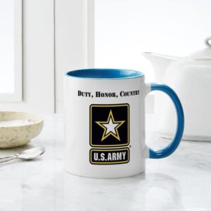 CafePress Duty Honor Country Army Mugs Ceramic Coffee Mug, Tea Cup 11 oz