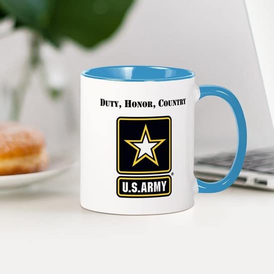 CafePress Duty Honor Country Army Mugs Ceramic Coffee Mug, Tea Cup 11 oz