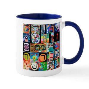 cafepress the hebrew alphabet mugs ceramic coffee mug, tea cup 11 oz