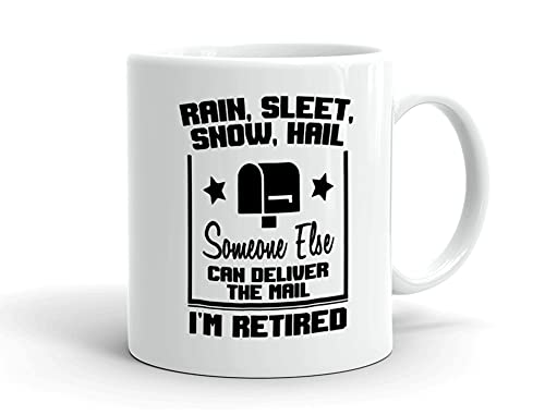 Funny Coffee Mugs For Retired-11Oz,Funny Retired Postal Worker Mailman Retirement ,Retired Mailman Gifts,Retiring Postal Worker Gifts,Cute Postal Service Retirement Coffee Cup, White