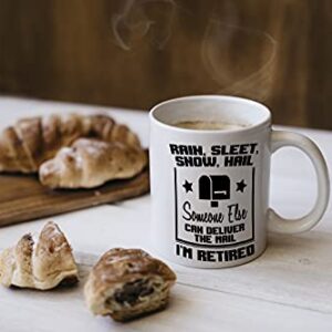 Funny Coffee Mugs For Retired-11Oz,Funny Retired Postal Worker Mailman Retirement ,Retired Mailman Gifts,Retiring Postal Worker Gifts,Cute Postal Service Retirement Coffee Cup, White