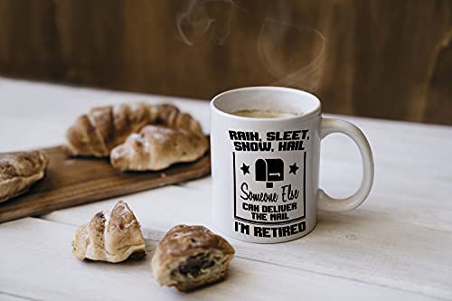 Funny Coffee Mugs For Retired-11Oz,Funny Retired Postal Worker Mailman Retirement ,Retired Mailman Gifts,Retiring Postal Worker Gifts,Cute Postal Service Retirement Coffee Cup, White