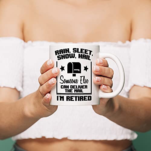 Funny Coffee Mugs For Retired-11Oz,Funny Retired Postal Worker Mailman Retirement ,Retired Mailman Gifts,Retiring Postal Worker Gifts,Cute Postal Service Retirement Coffee Cup, White