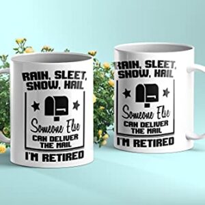 Funny Coffee Mugs For Retired-11Oz,Funny Retired Postal Worker Mailman Retirement ,Retired Mailman Gifts,Retiring Postal Worker Gifts,Cute Postal Service Retirement Coffee Cup, White