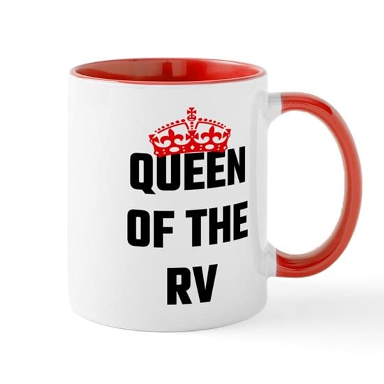 CafePress Queen Of The RV Mugs Ceramic Coffee Mug, Tea Cup 11 oz