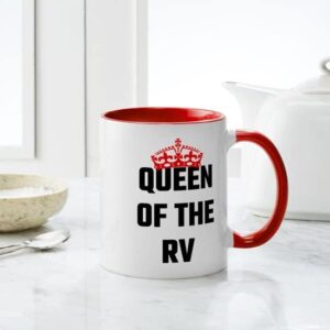 CafePress Queen Of The RV Mugs Ceramic Coffee Mug, Tea Cup 11 oz