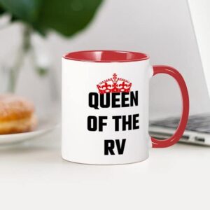 CafePress Queen Of The RV Mugs Ceramic Coffee Mug, Tea Cup 11 oz