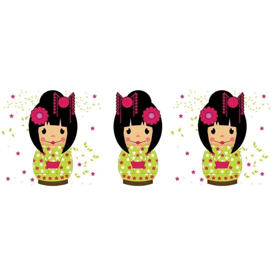 CafePress Kokeshi Dolls In Green And Pink Mug Mugs Ceramic Coffee Mug, Tea Cup 11 oz