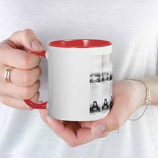 CafePress The Construction Of The Eiffel Tower Mugs Ceramic Coffee Mug, Tea Cup 11 oz