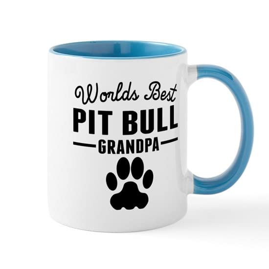 CafePress Worlds Best Pit Bull Grandpa Mugs Ceramic Coffee Mug, Tea Cup 11 oz