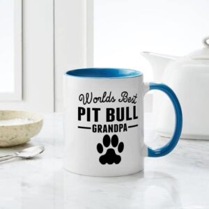 CafePress Worlds Best Pit Bull Grandpa Mugs Ceramic Coffee Mug, Tea Cup 11 oz