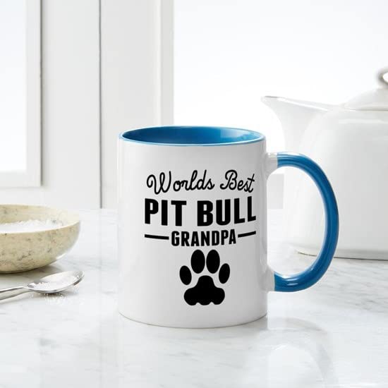 CafePress Worlds Best Pit Bull Grandpa Mugs Ceramic Coffee Mug, Tea Cup 11 oz