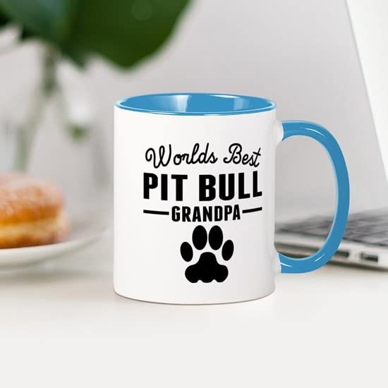 CafePress Worlds Best Pit Bull Grandpa Mugs Ceramic Coffee Mug, Tea Cup 11 oz