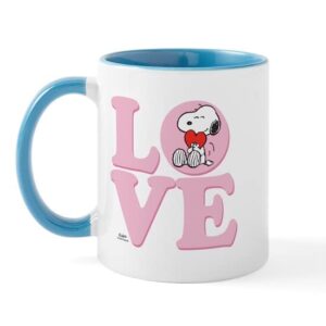 cafepress love snoopy mugs ceramic coffee mug, tea cup 11 oz