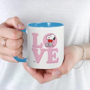 CafePress LOVE Snoopy Mugs Ceramic Coffee Mug, Tea Cup 11 oz