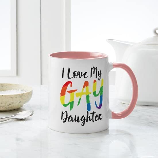 CafePress I Love My Gay Daughter Mug Ceramic Coffee Mug, Tea Cup 11 oz