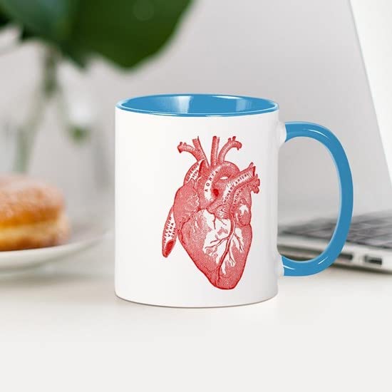 CafePress Anatomical Heart Red Mugs Ceramic Coffee Mug, Tea Cup 11 oz