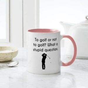 CafePress To Golf Or Not To Golf Mugs Ceramic Coffee Mug, Tea Cup 11 oz