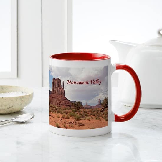 CafePress Monument Valley, Utah, USA 2 (Caption) Mugs Ceramic Coffee Mug, Tea Cup 11 oz