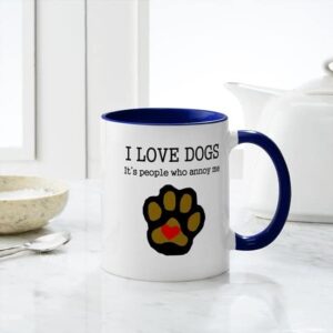 CafePress I Love Dogs People Annoy Me Mugs Ceramic Coffee Mug, Tea Cup 11 oz