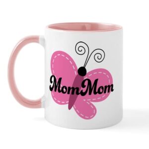 cafepress mommom grandma butterfly mug ceramic coffee mug, tea cup 11 oz