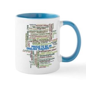 cafepress proud english teacher mug ceramic coffee mug, tea cup 11 oz