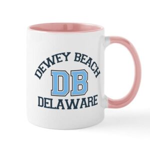 cafepress dewey beach de varsity design mug ceramic coffee mug, tea cup 11 oz