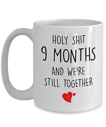 9 Month Anniversary Mugs Funny Quote Mug Gag Mug Funny Valentine's Day Mug for Husband Wife Boyfriend Girlfriend Men Women