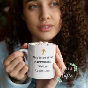 This is What an Awesome Writer Looks Like Coffee Mug makes a Great Writer Christmas gift. Great stocking stuffer too! 15 oz