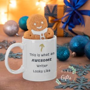 This is What an Awesome Writer Looks Like Coffee Mug makes a Great Writer Christmas gift. Great stocking stuffer too! 15 oz