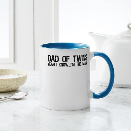 CafePress Dad Of Twins Mug Ceramic Coffee Mug, Tea Cup 11 oz