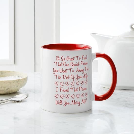 CafePress Will You Marry Me? Mug Ceramic Coffee Mug, Tea Cup 11 oz