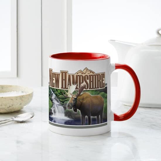 CafePress New Hampshire Moose Mug Ceramic Coffee Mug, Tea Cup 11 oz