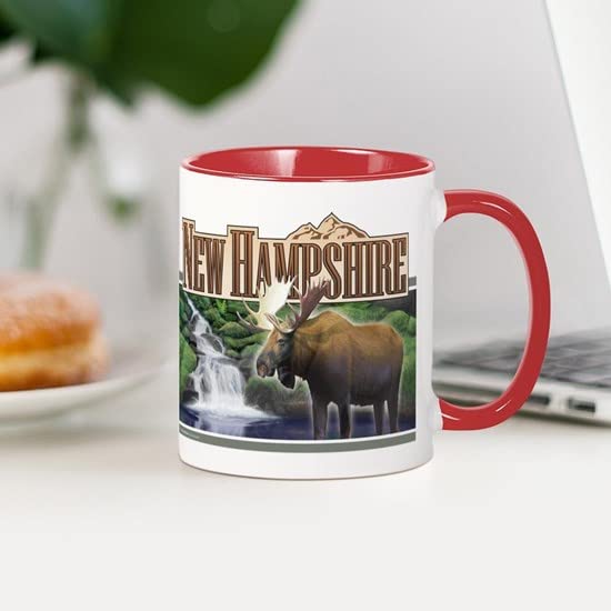 CafePress New Hampshire Moose Mug Ceramic Coffee Mug, Tea Cup 11 oz