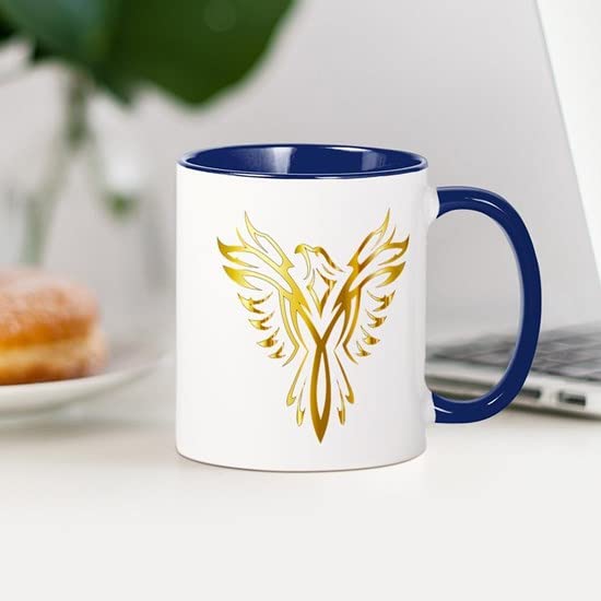 CafePress Phoenix Bird Gold Mugs Ceramic Coffee Mug, Tea Cup 11 oz