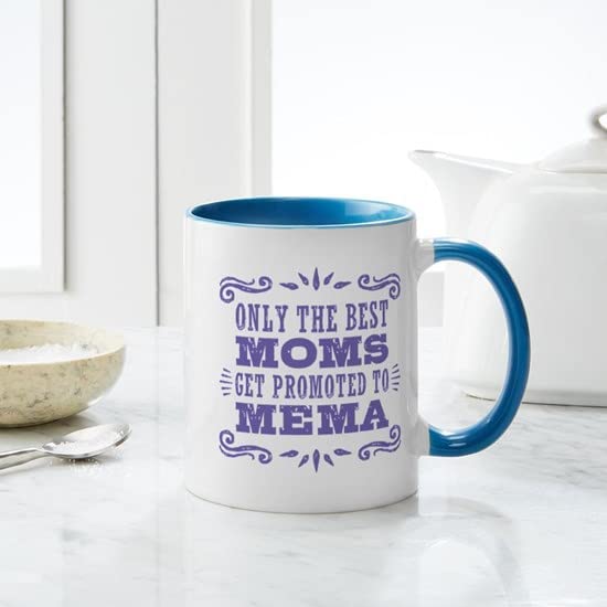 CafePress The Best Moms Get Promoted To Mema Mug Ceramic Coffee Mug, Tea Cup 11 oz