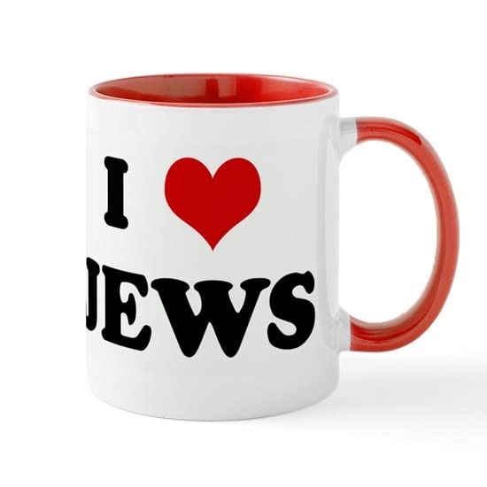 CafePress I Love JEWS Mug Ceramic Coffee Mug, Tea Cup 11 oz