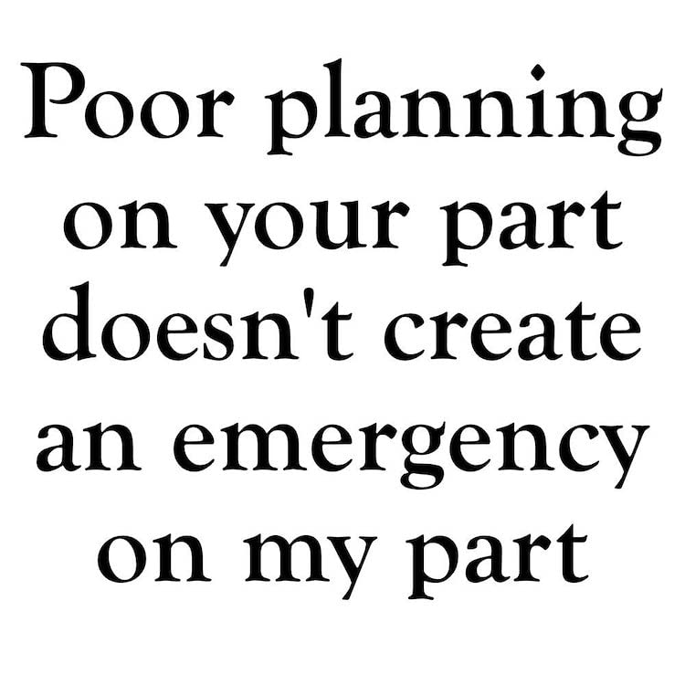 CafePress Poor Planning On Your Part Mug Ceramic Coffee Mug, Tea Cup 11 oz