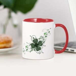 CafePress Elegant Shamrock Mug Ceramic Coffee Mug, Tea Cup 11 oz