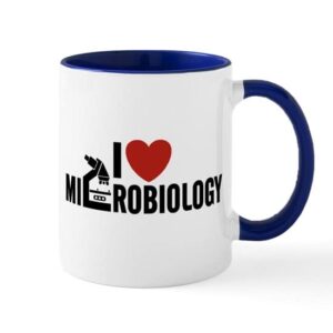 cafepress i love microbiology mug ceramic coffee mug, tea cup 11 oz