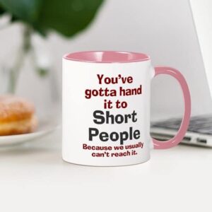 CafePress Hand It To Short People Mug Ceramic Coffee Mug, Tea Cup 11 oz