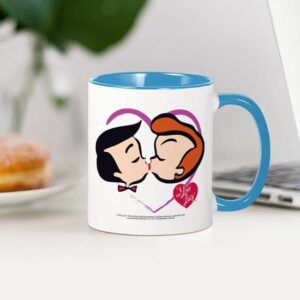 CafePress I Love Lucy: Stick Heads Kiss Mug Ceramic Coffee Mug, Tea Cup 11 oz